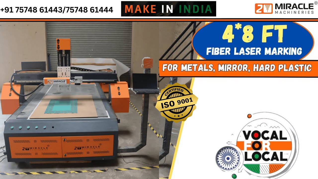 4*8 Feet Fiber Laser Marking Machine XY had Movement | mirror coating ...