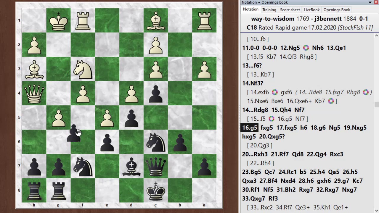 Blitz chess postmortem #962: French defense - Winawer variation - YouTube