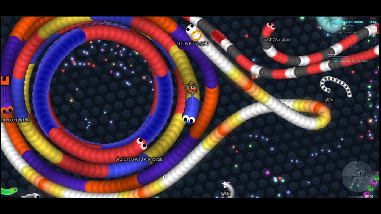 BIGGEST WORM PARTY EVER | Slitherio Epic Moments - YouTube