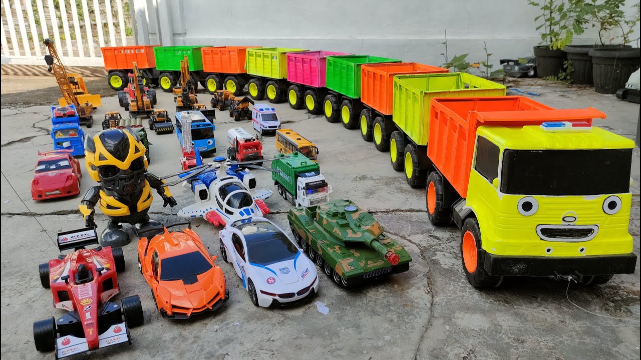 Mobil Truk Tronton Panjang Penuh Mobil Robot Kereta Thomas Car Toy ...