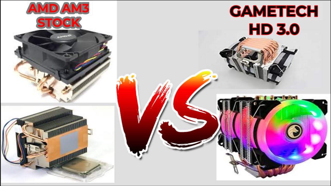 GAMETECH FREEZER HD 3.0 VS AMD STOCK COOLER - YouTube