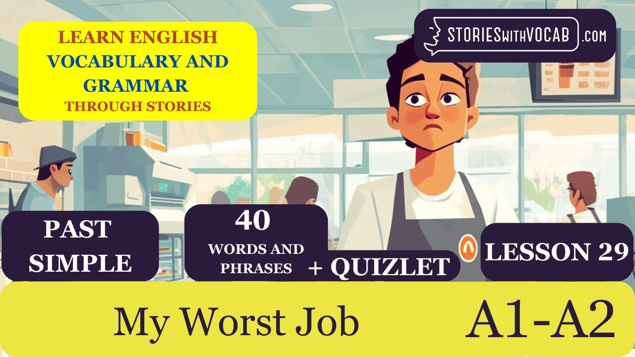LESSON 29, Learn 40 (A1-A2) English Words in Quizlet. Past Simple Short ...