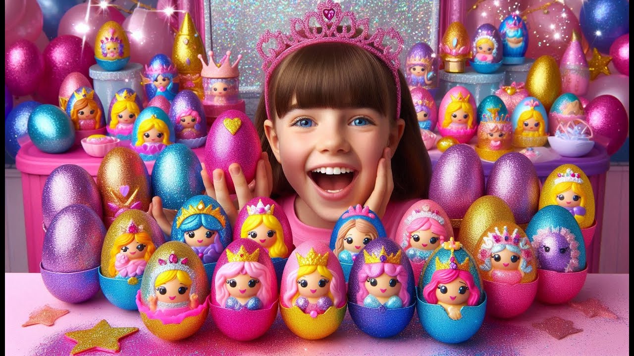 11 Crazy Jelly Filled Princess Color Surprise Glitter Eggs!!! Princess ...