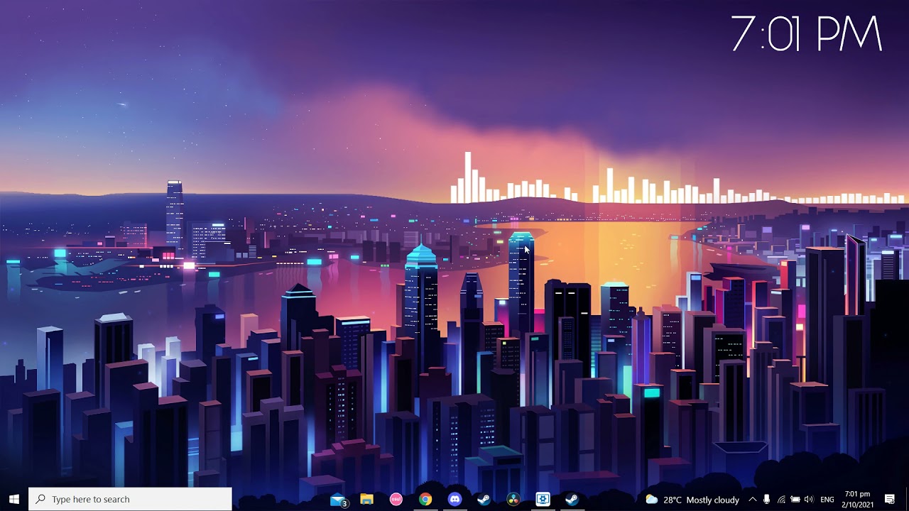 Wallpaper Engine - Neon Skyline [4K] by Me - YouTube