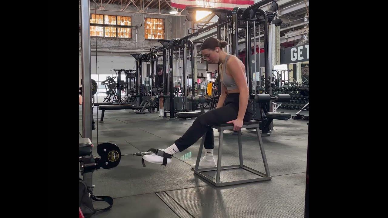 Cable Seated Hamstring Curl - YouTube