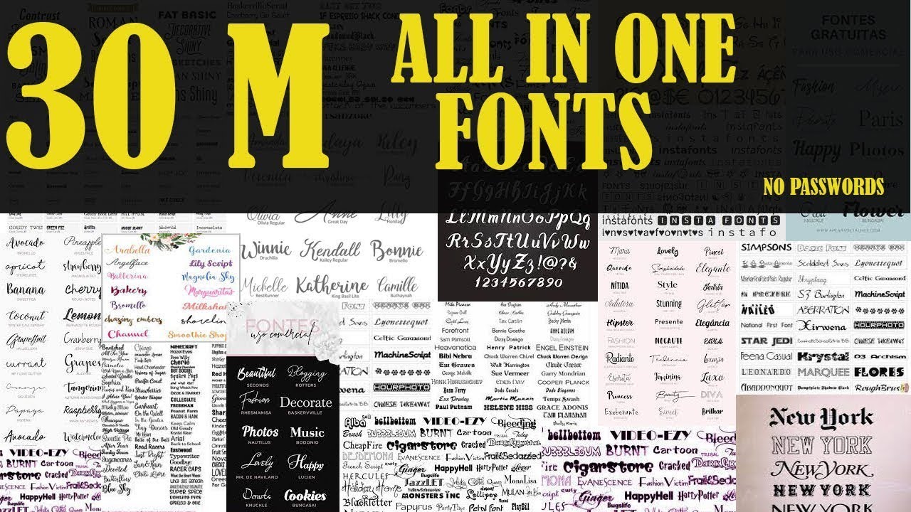 Fonts Bundles Free Download |Sheri Graphics| - YouTube