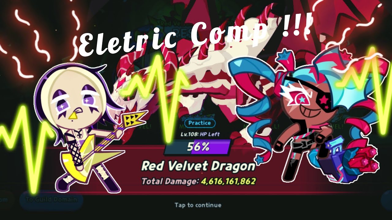 ‼️COOKIE RUN KINGDOM BOSS RVD, RED VELVET DRAGON. LV. 100+ WITH ELETRIC ...