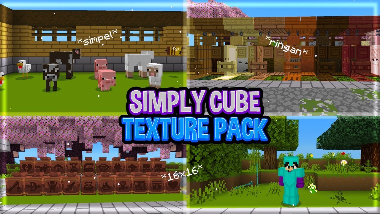 SIMPLYCUBED || TEXTURE PACK MINECRAFT 1.20 - YouTube