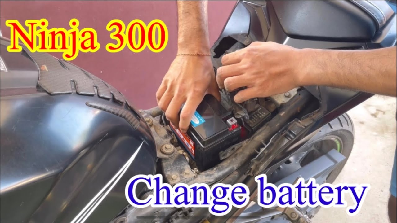How to change battery Ninja 300 - YouTube