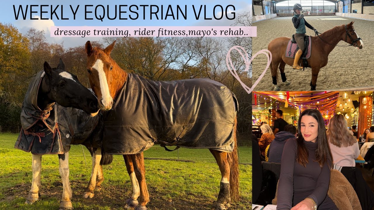 WEEKLY EQUESTRIAN VLOG! dressage training, equestrian fitness, rehab ...