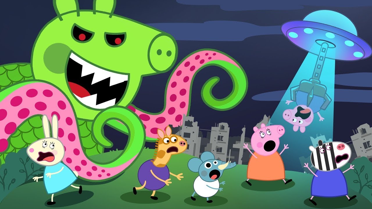 Oh No! Peppa Pig Becomes a Alien Zombie! | Peppa Fanmade Coloring Story ...
