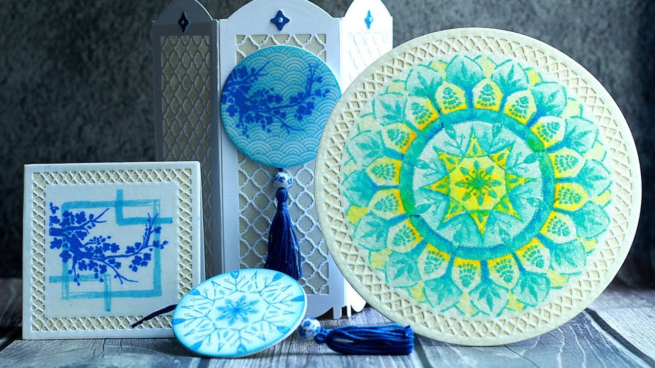 Adding Faux Ceramic Tiles to Papercrafting Projects - YouTube