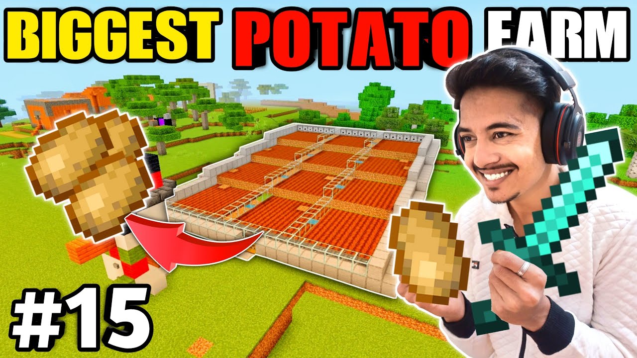I Made Biggest Potato Farm In Minecraft || Minecraft PE #15 - YouTube