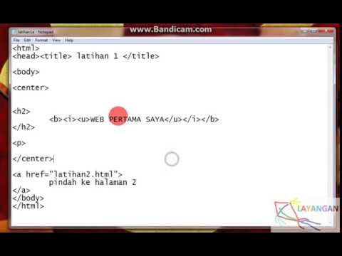 HTML Dasar dengan NOTEPAD 2 LINK - YouTube