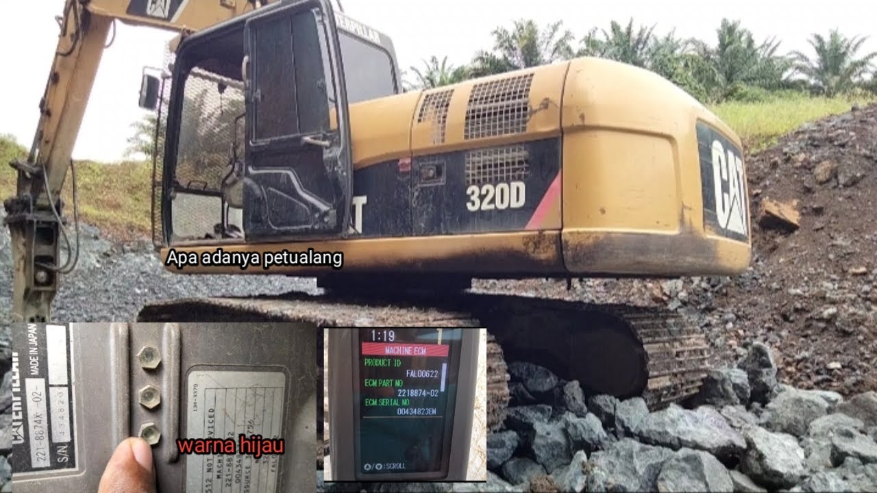 cara mengetahui machine ECM excavator cat 320d normal - YouTube