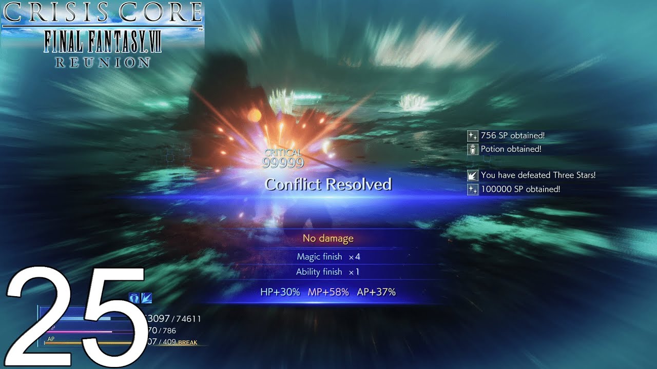 Crisis Core FF VII Reunion [Hard Mode] Walkthrough Part 25 SP Farming ...