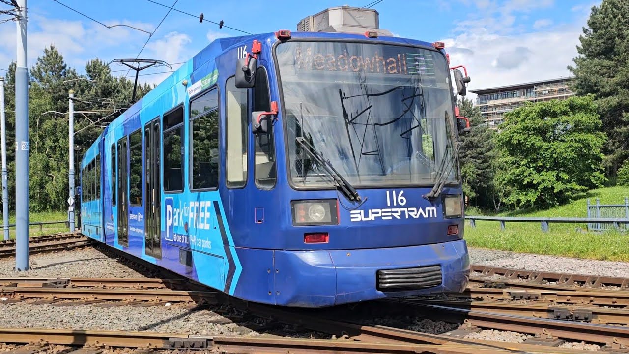 Sheffield SuperTram 116 From Halfway Meadowhall - YouTube