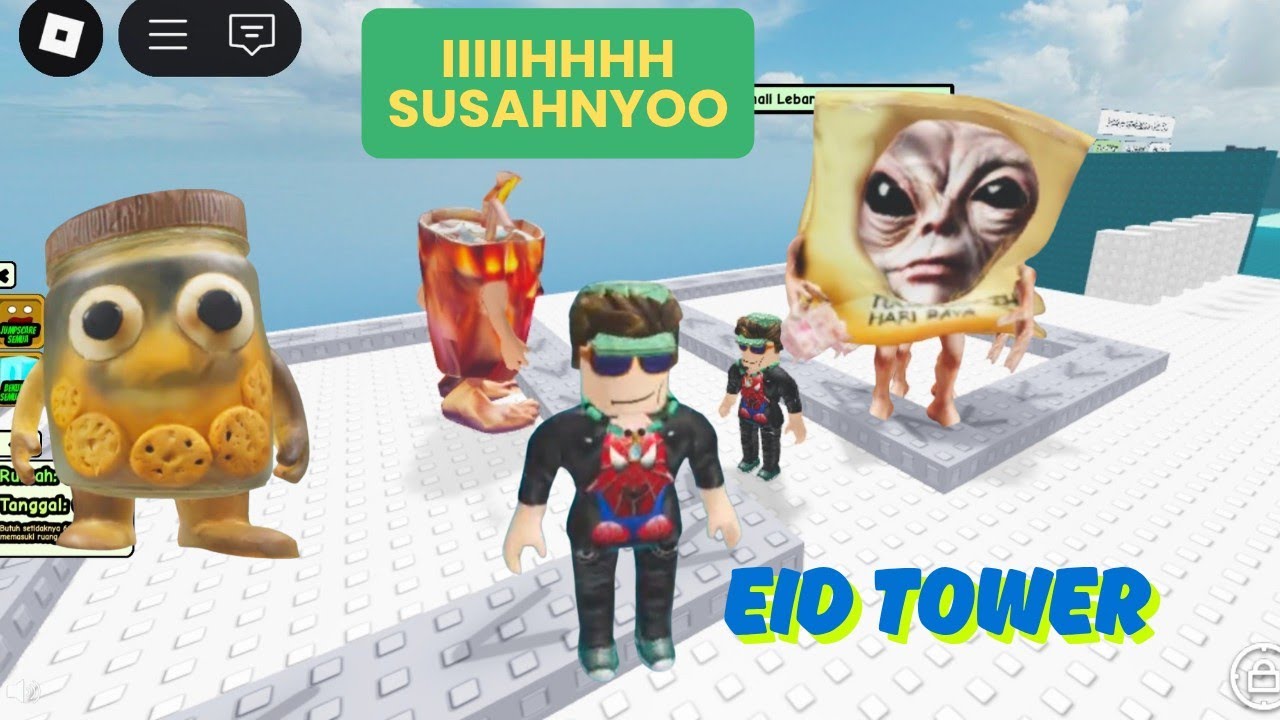 SUSAH BANGET MAIN EID TOWER ROBLOX - YouTube