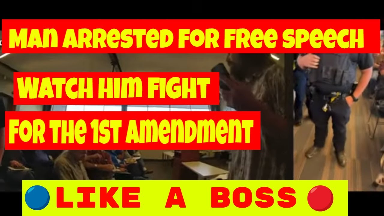 💥Man Arrested For Exercising His Right To Free Speech - Watch Him Fight ...