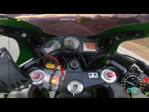 ZX12R ACCELERATION - GPS 0-100: 3.23  0-200: 8.40  1/4 mile: 10.58