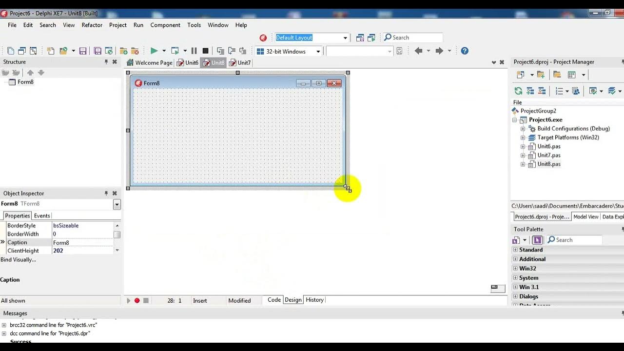 اضافة form الى الدلفي Ajouter un formulaire dans Delphi - YouTube