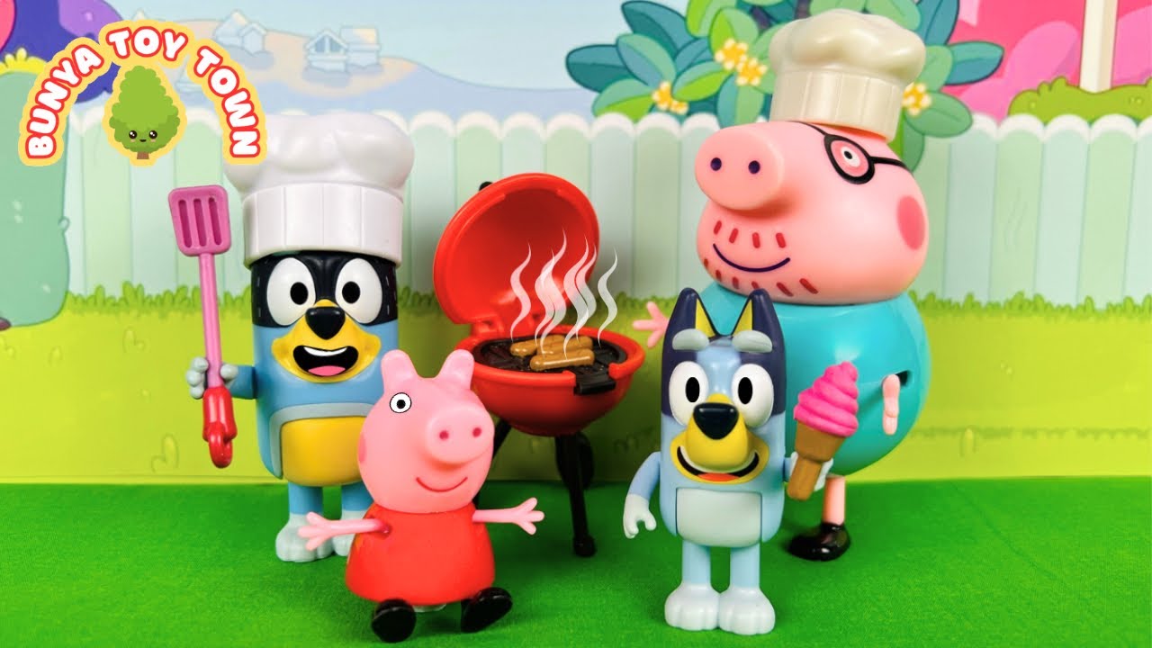 Bluey and Peppa Pig's House Backyard Fun! 🏠 | Pretend Play with Bluey ...