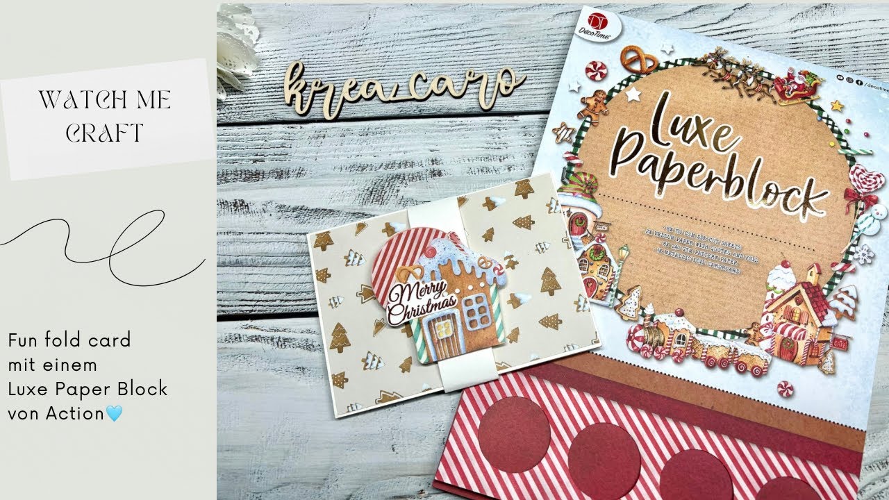 Watch me craft 🌟Fun Fold Card 🌟mit Luxe Paper Block von Action🌟 - YouTube