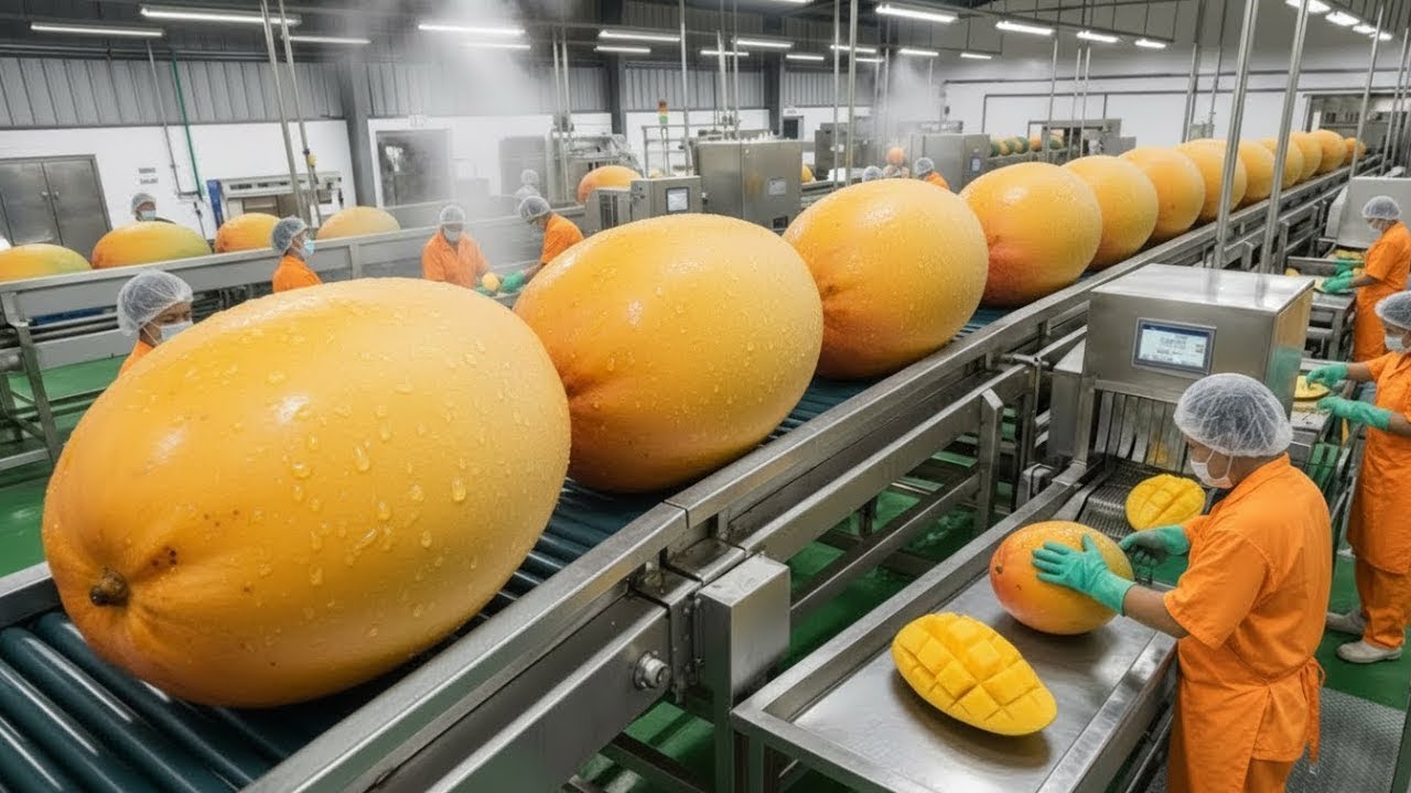 Inside a Modern Green Mango Factory: From Raw Mangoes to Sour Mango ...