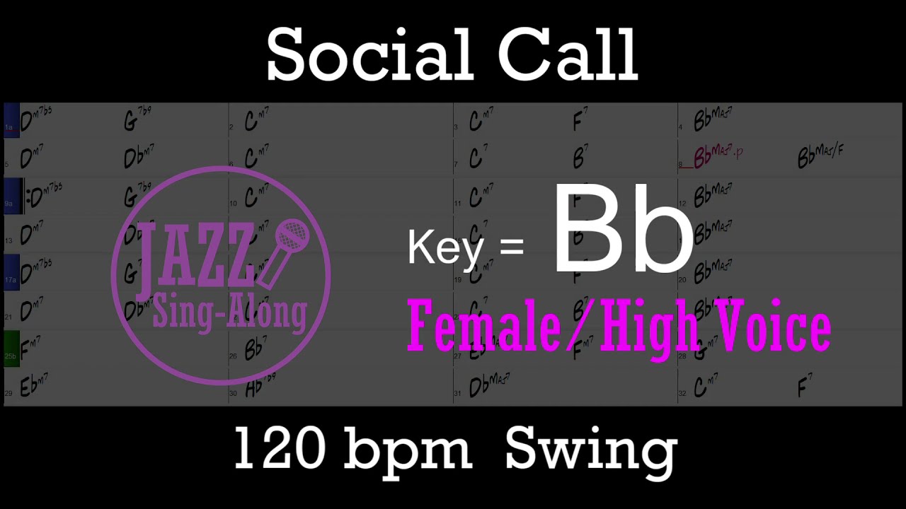 Social Call - a backing track with Intro + Lyrics in Bb - Jazz Sing ...