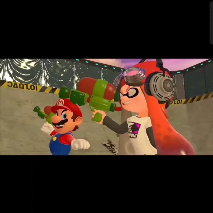 It's splattershots time for Mario & Inkling Meggy back in the Splatoon ...