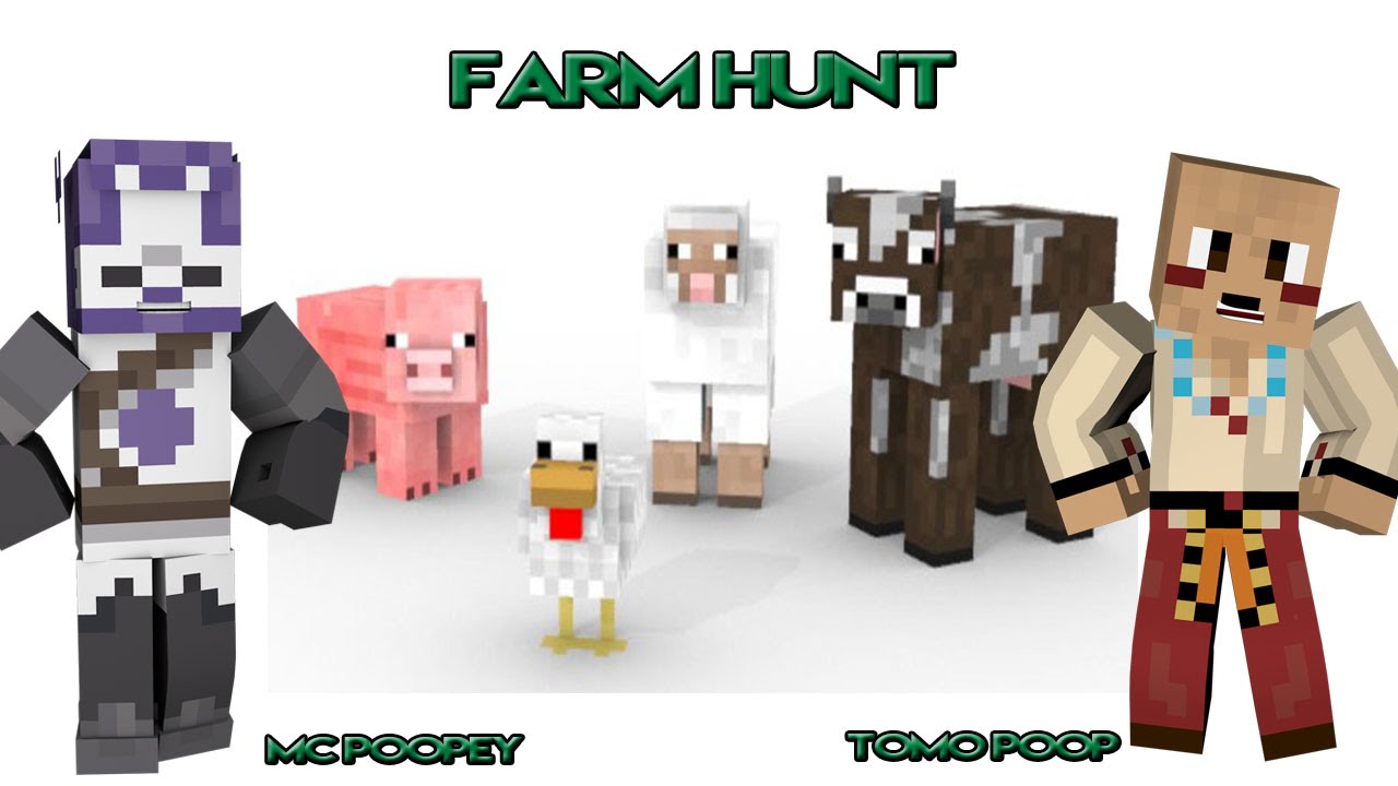 Minecraft: Farm Hunt - Mc Poopey Boy and Tomo Poop - YouTube