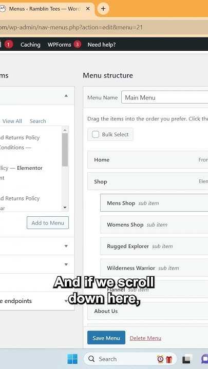 Select & Edit Menus in WordPress - WordPress Beginner Tutorial! - YouTube