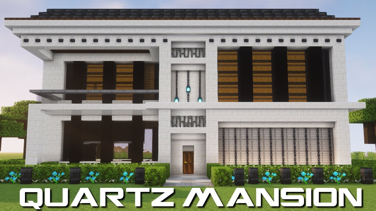 How To Build A QUARTZ MANSION In Minecraft - TUTORIAL {EASY} - YouTube