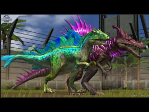 CHROMASPINUS X ALLONOGMIUS FANTASY DINOSAURS BATTLES!! Jurassic World ...