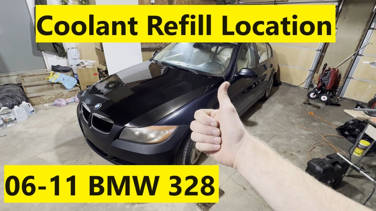 Coolant Refill Location BMW 328i 06 07 08 09 10 11 2006 2007 2008 2009 ...