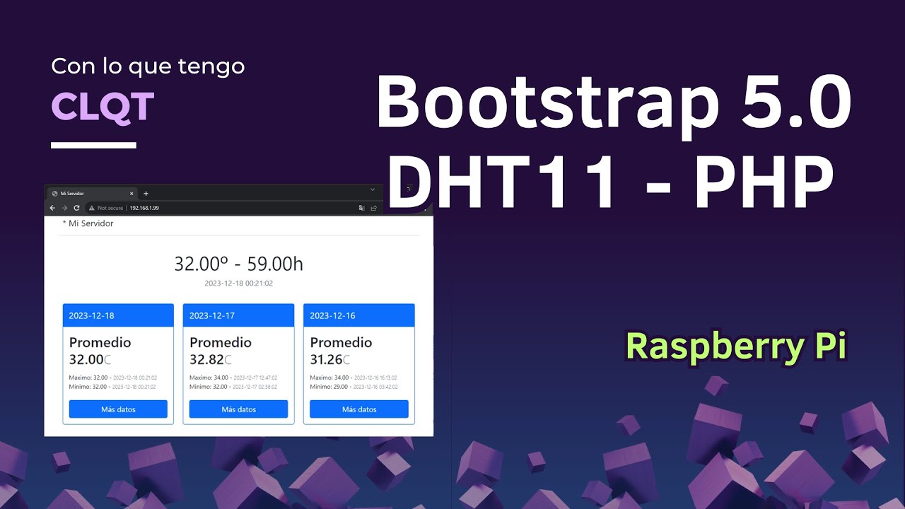 DHT11 BOOTSTRAP - YouTube
