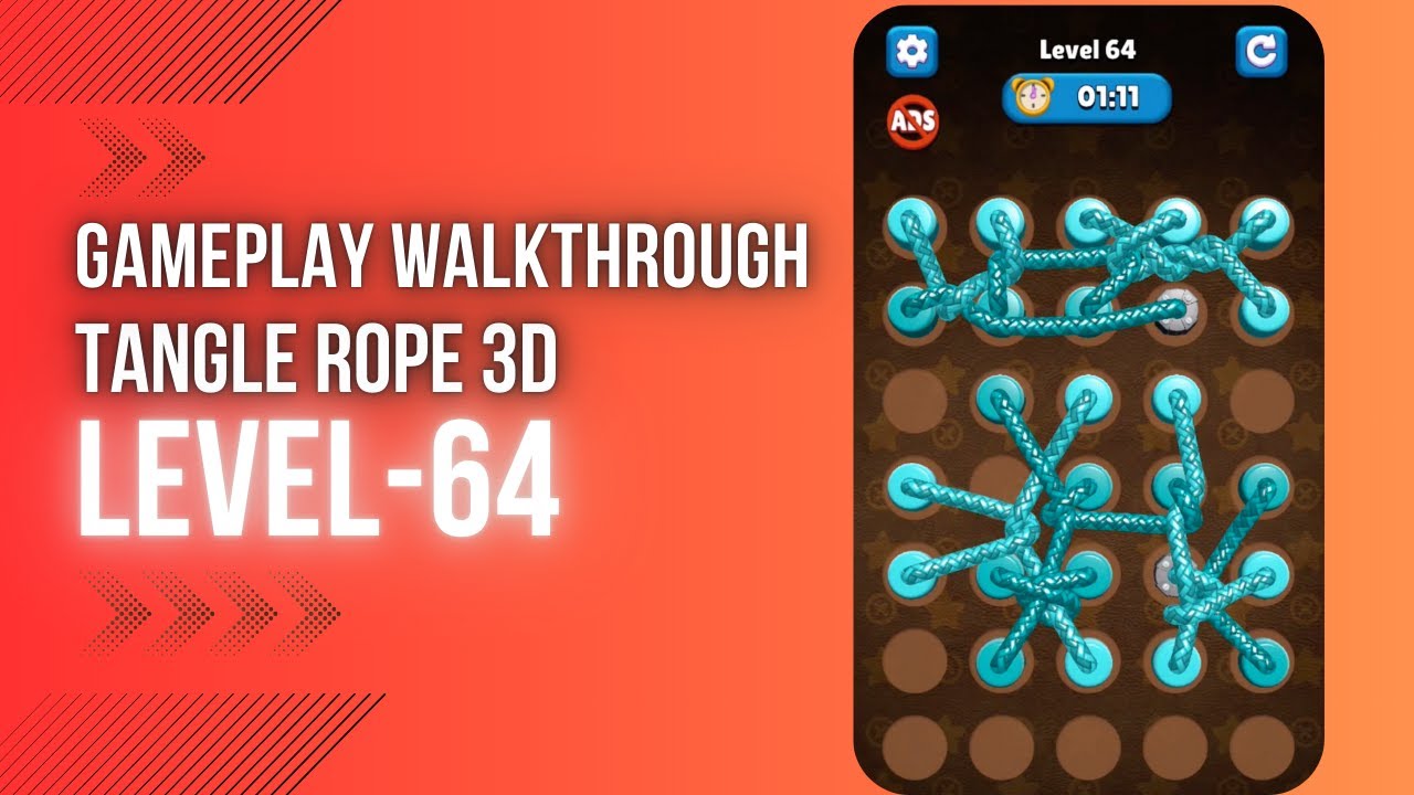 TANGLE ROPE 3D : LEVEL 64 WALKTHROUGH - YouTube