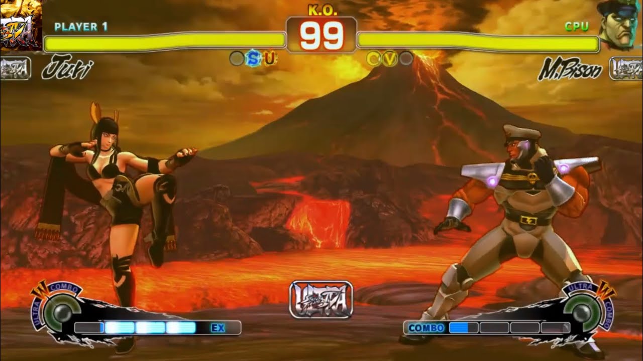 Ultra Street Fighter IV - Juri Han vs M.Bison SF4 Hardest AI SFIV - YouTube