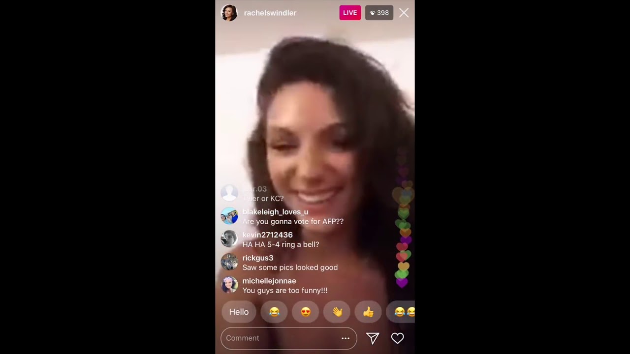 Big Brother 20 Rachel Swindler IG Live with Winston Hines getting ready ...