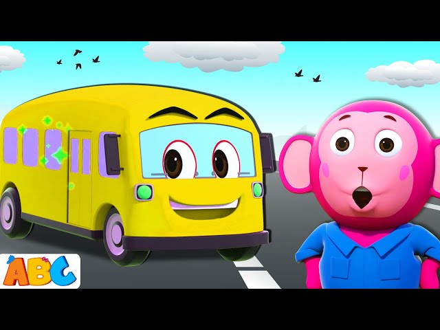 Five Little Buses Jumping on the Road | Colorful Buses Song For Kids by ...