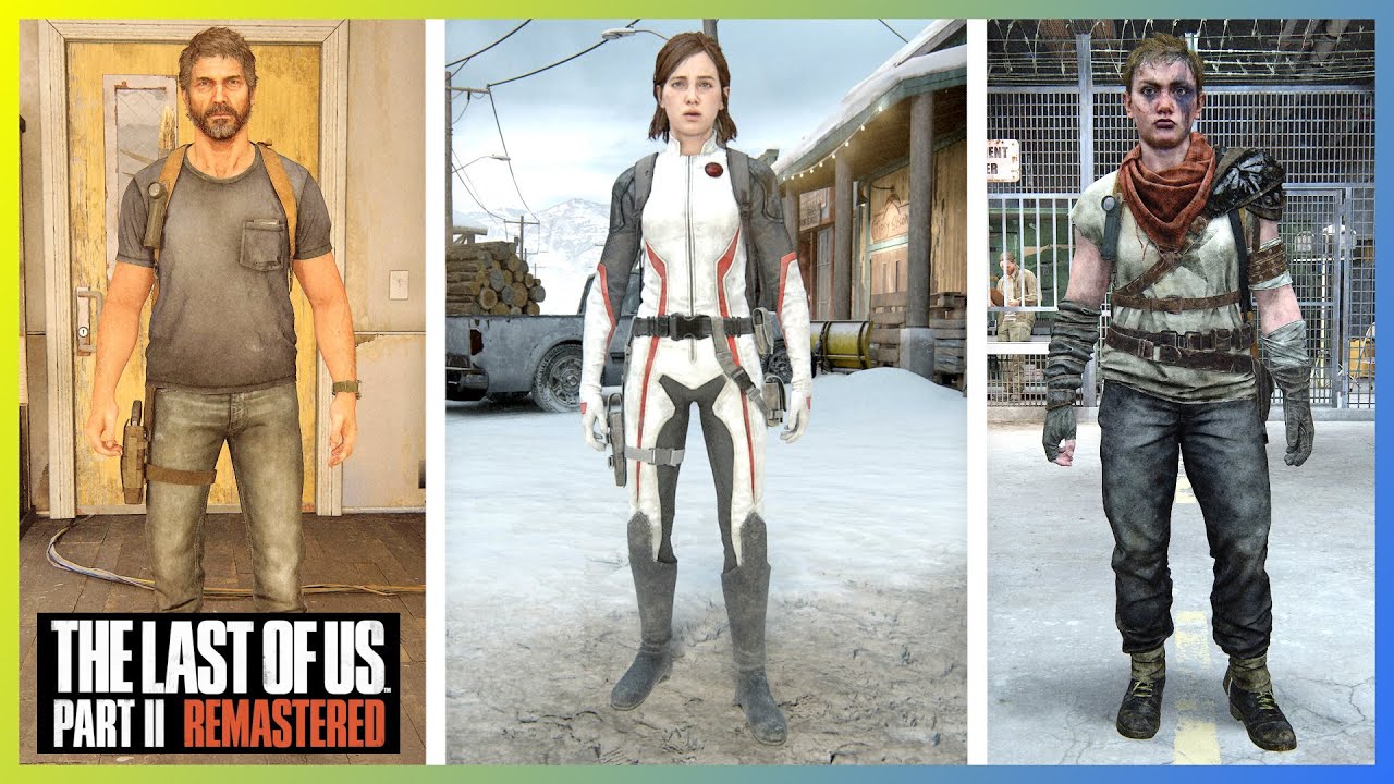 The Last Of Us 2 Remastered: All Outfits & Skins Showcase (4K) - YouTube