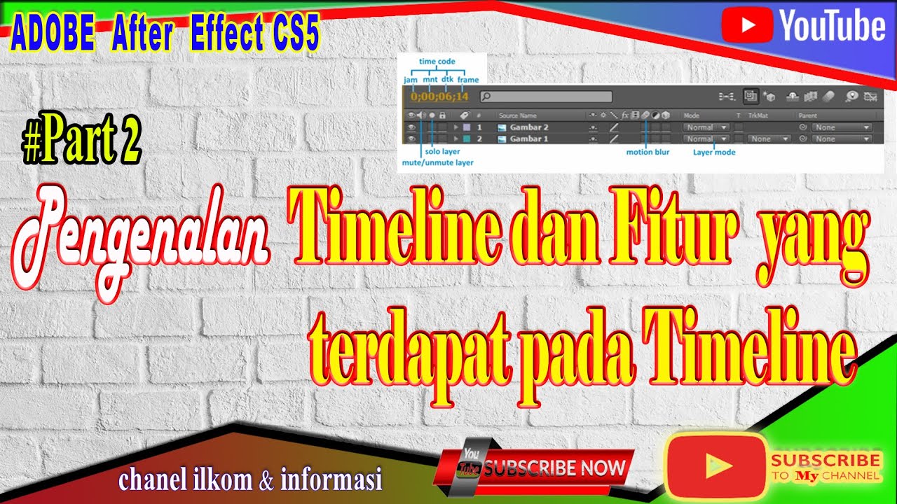 After Effect | Pengenalan Timeline dan Fitur yang terdapat pada Panel Timeline - YouTube
