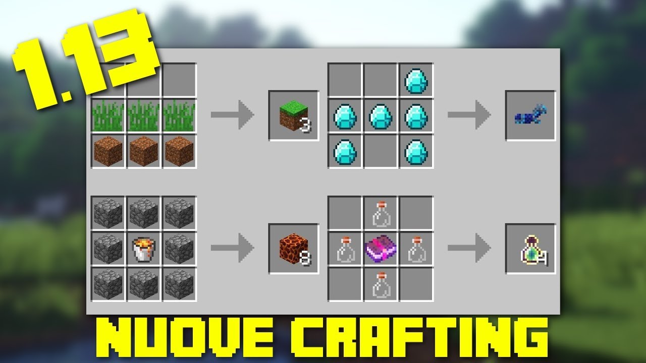 MINECRAFT 1.13 - CRAFTING SEGRETI - YouTube