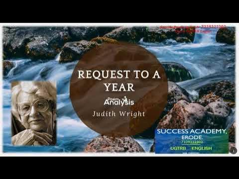 Request to Year Judith Wright #ugtrbenglish #ugtrb #pgtrb #literature # ...