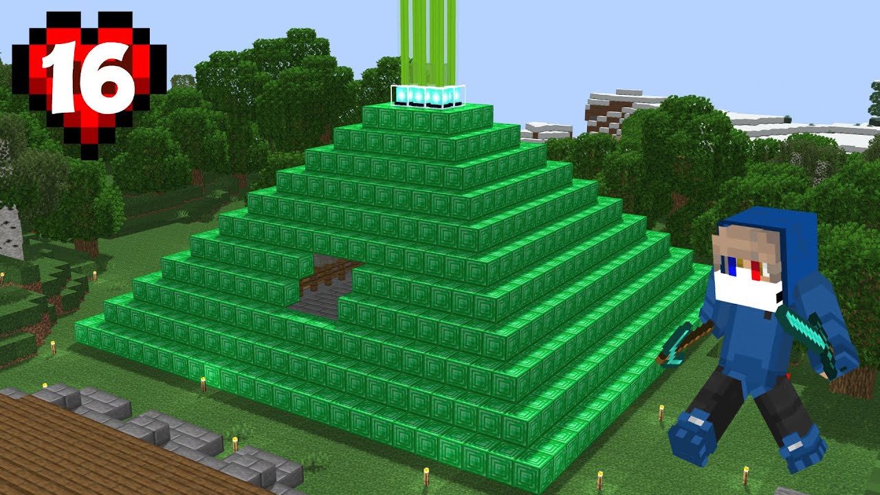 I Built An Emerald Pyramid (400 Days) ! - Minecraft Hardcore Ep16 - YouTube