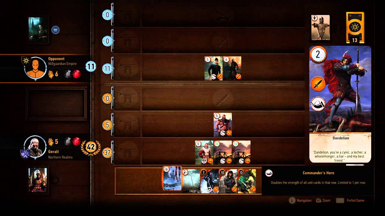 The Witcher 3: Wild Hunt (Gwent) Geralt Vs Gremist - YouTube