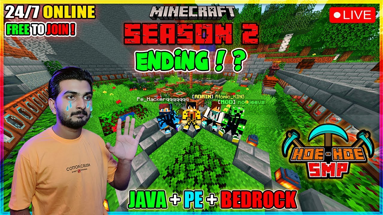 Minecraft Public SMP - Free to Join ! | 2 Days To END ? | JAVA + PE SMP ...