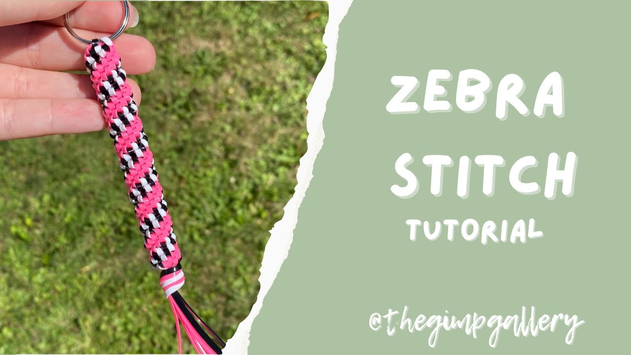 How To: Zebra Stitch Gimp Keychain - YouTube