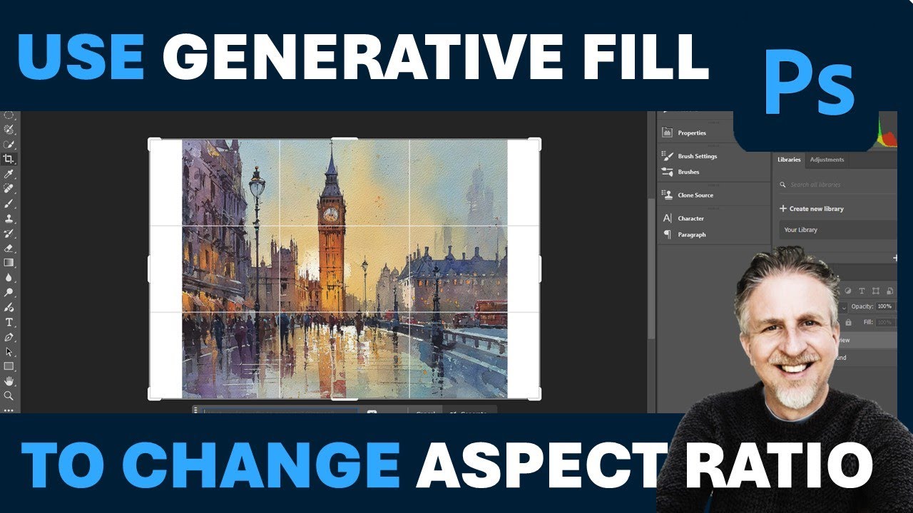 Use Generative Fill to Change Aspect Ratio in Photoshop - YouTube