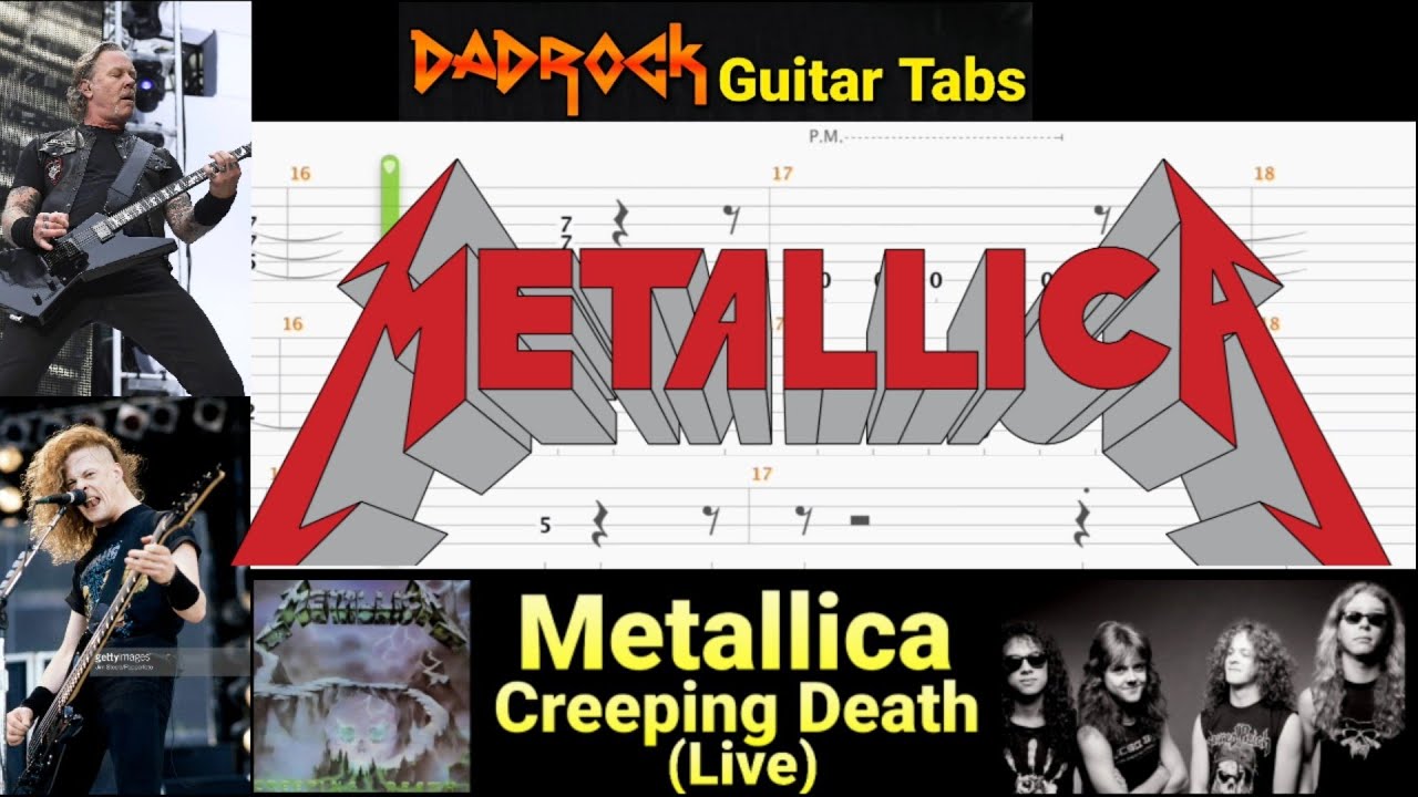 Creeping Death (Live) - Metallica - Guitar + Bass TABS Lesson (Request ...